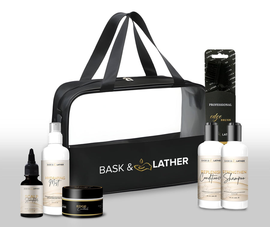 Travel Hair Kit | Travel Size Edge Control, Shampoo & Conditioner