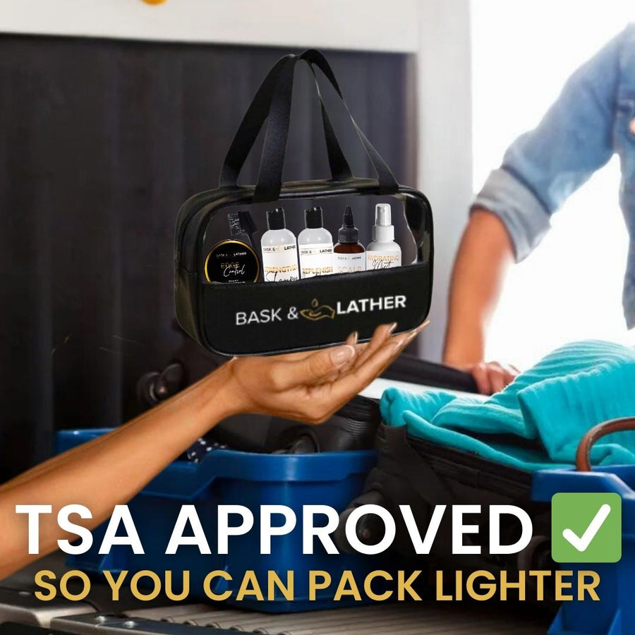 Travel Hair Kit | Travel Size Edge Control, Shampoo & Conditioner