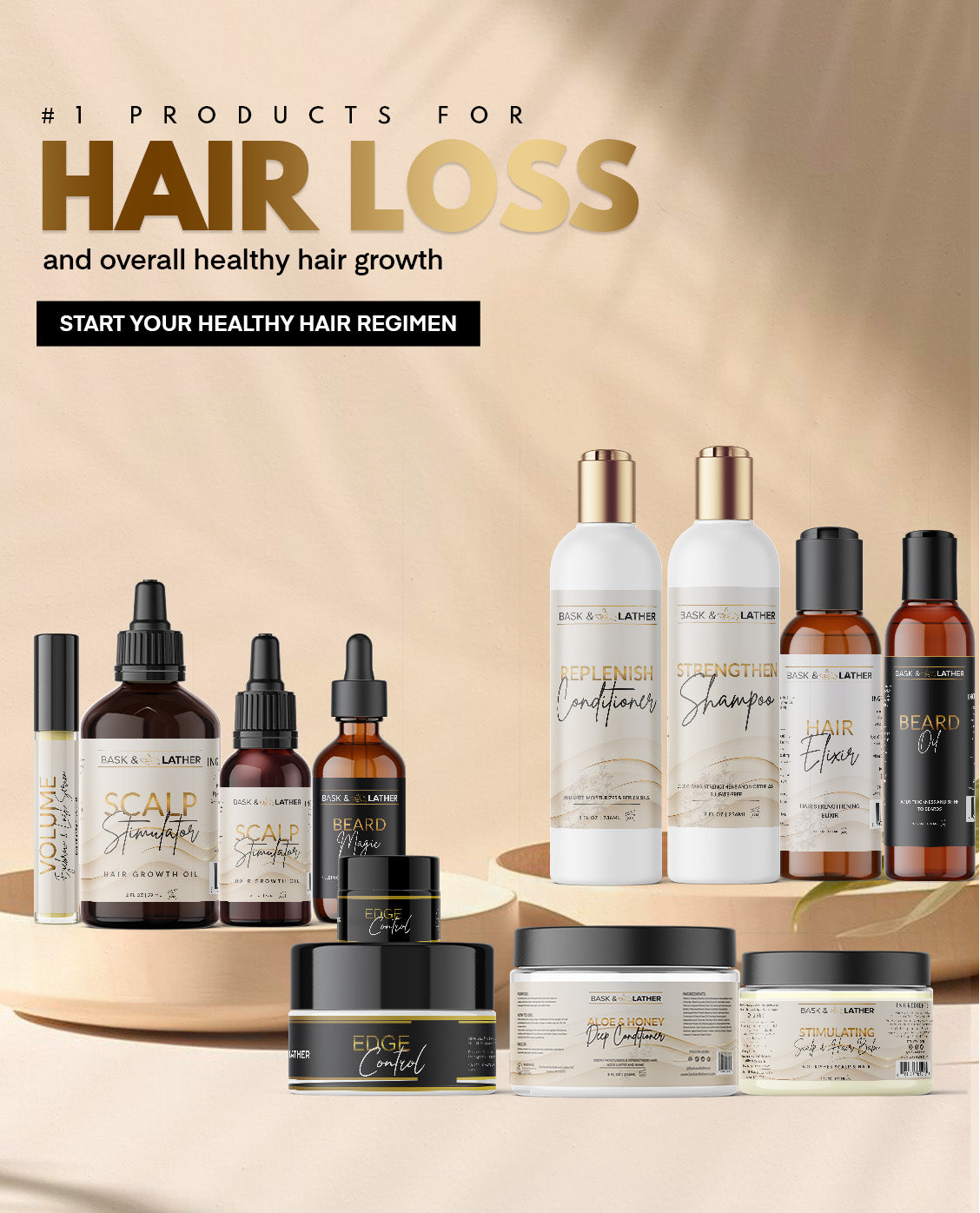 Products For Hair Growth | Products For Hair Loss – Bask and Lather Co