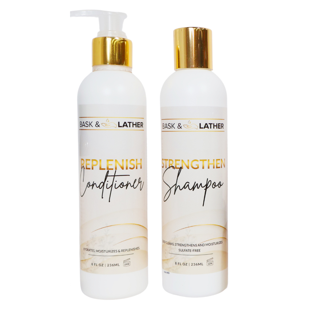 Strengthen & Replenish Shampoo and Conditioner Set - Anti-hair loss wi